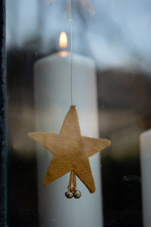 FELT FALLING STARS CHRISTMAS DECORATION ~ GOLD – Tanglewood Toys