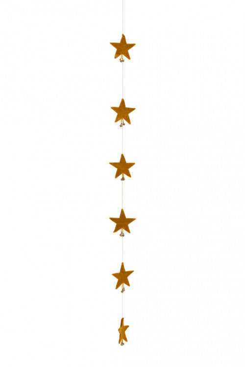 FELT FALLING STARS CHRISTMAS DECORATION ~ GOLD – Tanglewood Toys